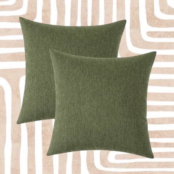 Accents | Luxury Home Set Of 2 Dark Green Indooroutdoor Waterproof ...